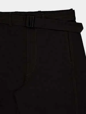 LEMAIRE Twisted Belted Denim Pants - Black