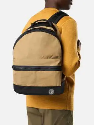 Stone Island Military Double Coated Cotton Ripstop Backpack - Green