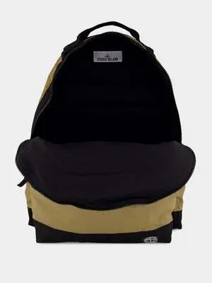 Stone Island Military Double Coated Cotton Ripstop Backpack - Green