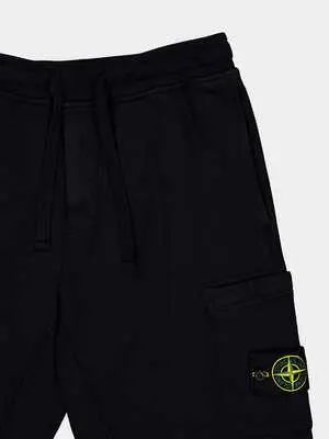 Stone Island Cotton Joggers - Black
