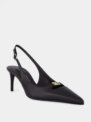 Dolce & Gabbana Silk Nappa Leather Slingbacks
