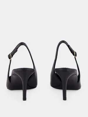 Dolce & Gabbana Silk Nappa Leather Slingbacks