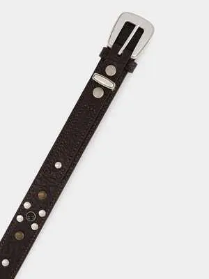 LEMAIRE Western Studded Leather Belt