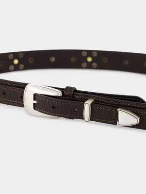 LEMAIRE Western Studded Leather Belt
