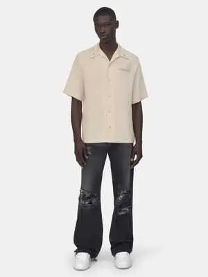Amiri Ivory Studded Camp Shirt