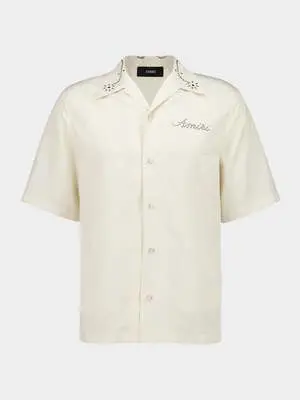 Amiri Ivory Studded Camp Shirt