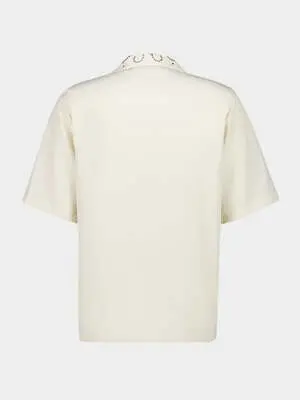 Amiri Ivory Studded Camp Shirt