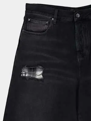 Amiri Flannel Repair Baggy Jeans