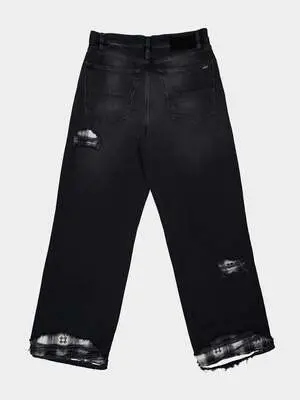 Amiri Flannel Repair Baggy Jeans