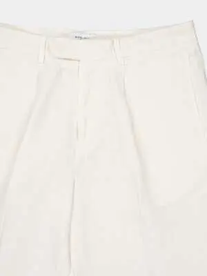 Boglioli Linen Pleated Shorts - White