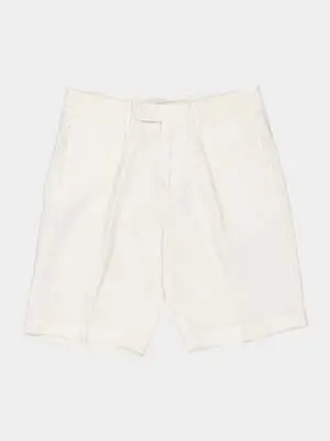 Boglioli Linen Pleated Shorts - White