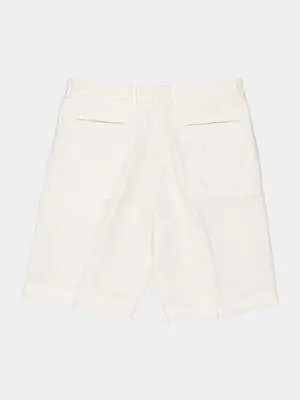 Boglioli Linen Pleated Shorts - White