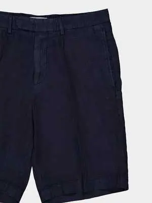 Boglioli Linen Tailored Shorts - Blue