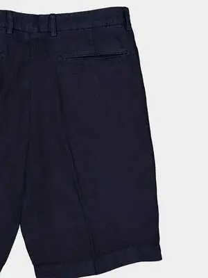 Boglioli Linen Tailored Shorts - Blue