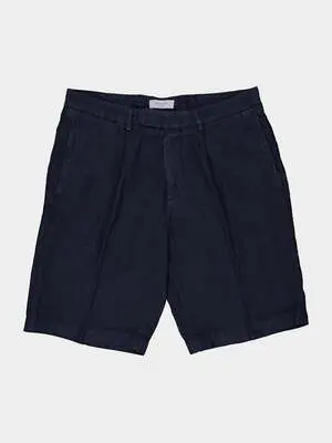 Boglioli Linen Tailored Shorts - Blue