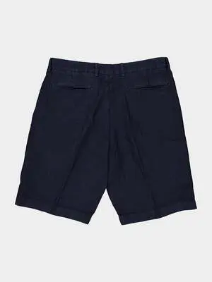 Boglioli Linen Tailored Shorts - Blue
