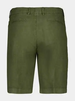 Boglioli Linen Tailored Shorts - Green