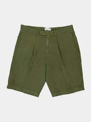 Boglioli Linen Tailored Shorts - Green