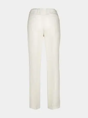 Boglioli Linen Straight Fit Trousers