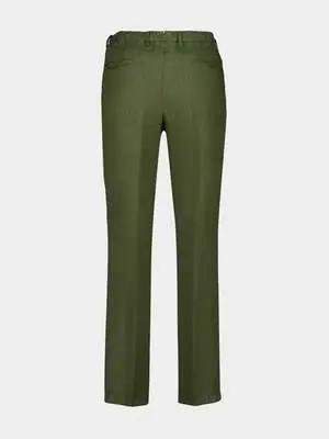Boglioli Linen Straight Fit Trousers