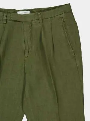 Boglioli Linen Straight Fit Trousers