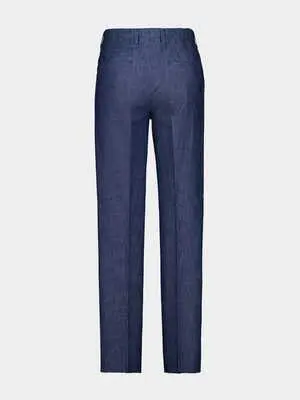 Boglioli Straight Fit Cotton Trousers