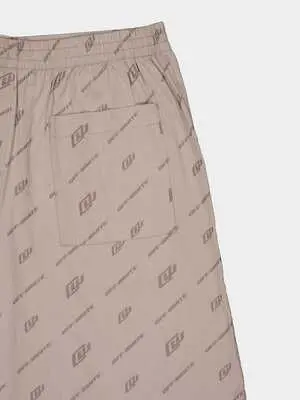Off-White Jacquard Bowling Shorts - Beige