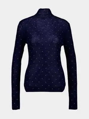 Rabanne Wool Turtleneck With Stud Details