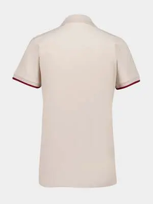 Moncler Cotton Piquet Polo Shirt - Beige
