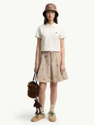 Moncler Cotton Piquet Polo Shirt - Beige