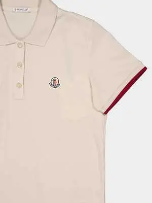 Moncler Cotton Piquet Polo Shirt - Beige