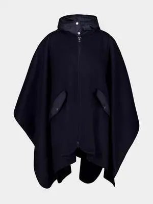 Moncler Wool Cape - Blue