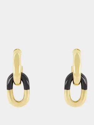 Rabanne Xl Link Earrings - Black