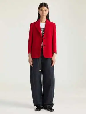 Givenchy Dark Crepe Cady Single-breasted Jacket - Red
