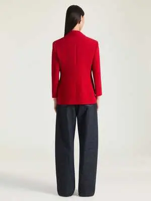 Givenchy Dark Crepe Cady Single-breasted Jacket - Red