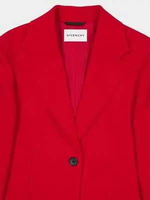 Givenchy Dark Crepe Cady Single-breasted Jacket - Red