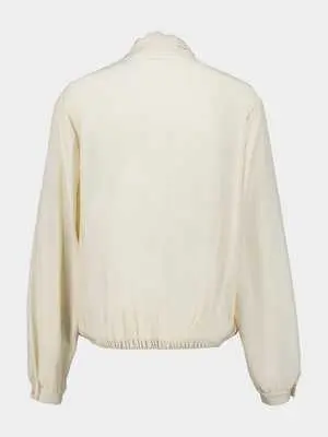 Valentino Garavani Silk Long-sleeve Top - Cream