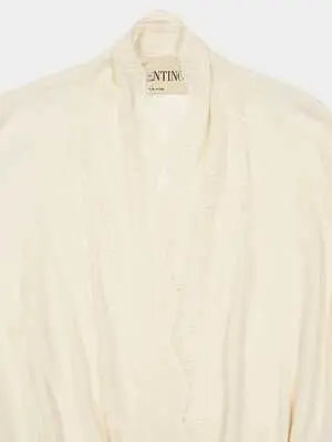 Valentino Garavani Silk Long-sleeve Top - Cream
