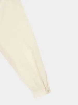 Valentino Garavani Silk Long-sleeve Top - Cream