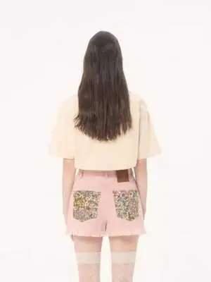 Valentino Garavani Embroidered Cotton T-shirt - Beige