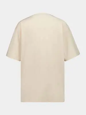 Valentino Garavani Embroidered Cotton T-shirt - Beige