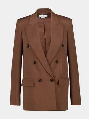 Stella McCartney Sienna Oversized Blazer - Brown