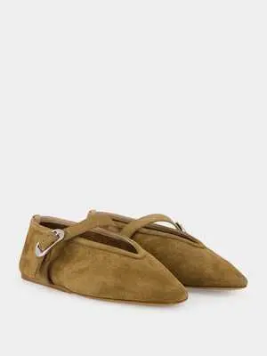 Le Monde Beryl Taupe Stella Suede Slipper - Brown