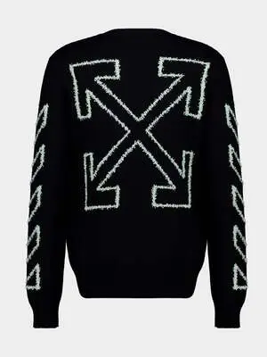 Off-White Diag Outline Knit Jumper - Black