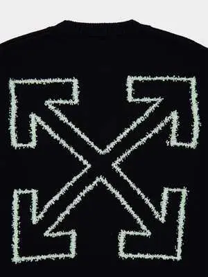 Off-White Diag Outline Knit Jumper - Black