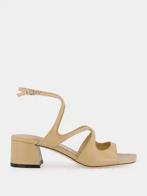JIMMY CHOO Azilia 45 Chai Nappa Leather Sandals - Beige