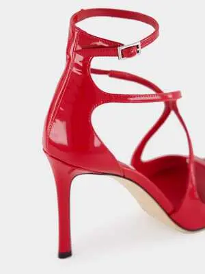 JIMMY CHOO Azia 95 Patent Sandals - Red
