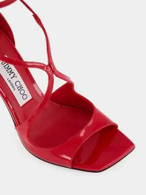 JIMMY CHOO Azia 95 Patent Sandals - Red