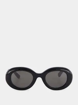 EMMANUELLE KHANH Queen Oval Sunglasses - Black