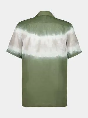 120% Lino Military Tie-dye Linen Shirt